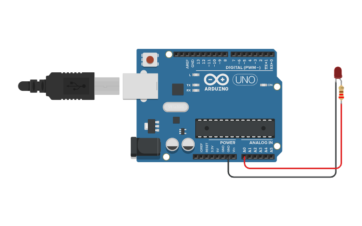 Circuit Design Blinking Led Using Arduino Tinkercad