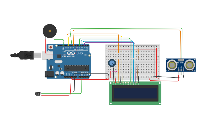 Circuit design Health monitoring IOT - Tinkercad
