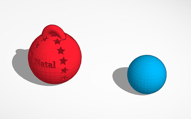 3D design Christmas ball - Tinkercad