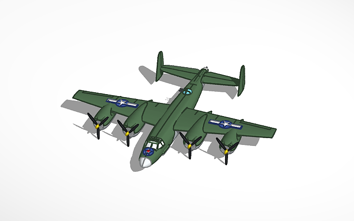 3D design 8th army air force B-24 liberator - Tinkercad