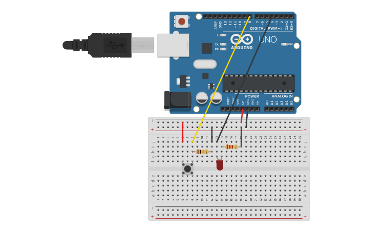 Circuit design Tactile switch - Tinkercad