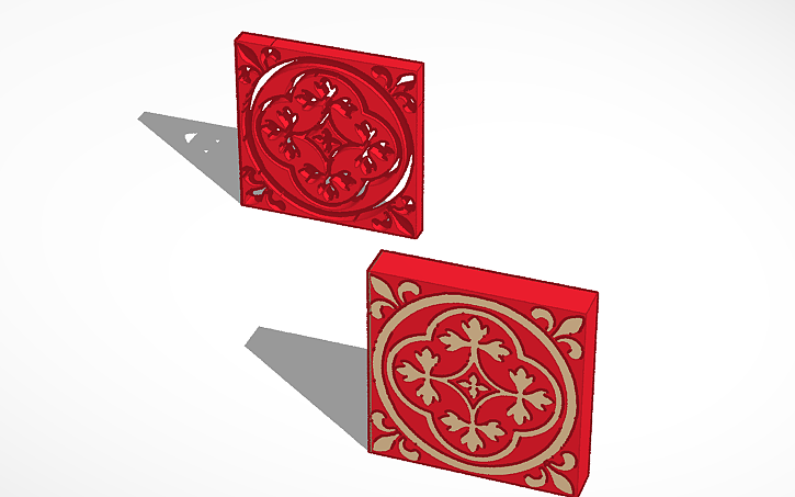 3D design Gothic Tile Pattern - Tinkercad