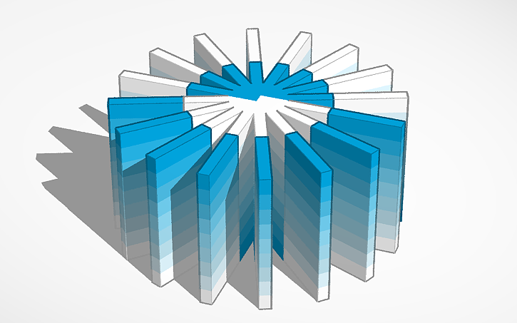 3D design reverse blue gradient - Tinkercad
