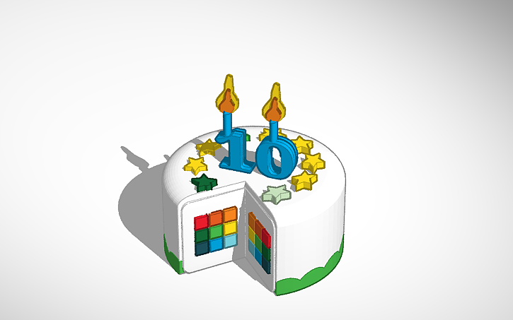 3D design Happy birthday tinkercad!#tinkercad10 - Tinkercad