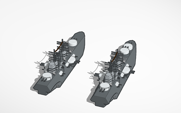 3D design Warship - Tinkercad