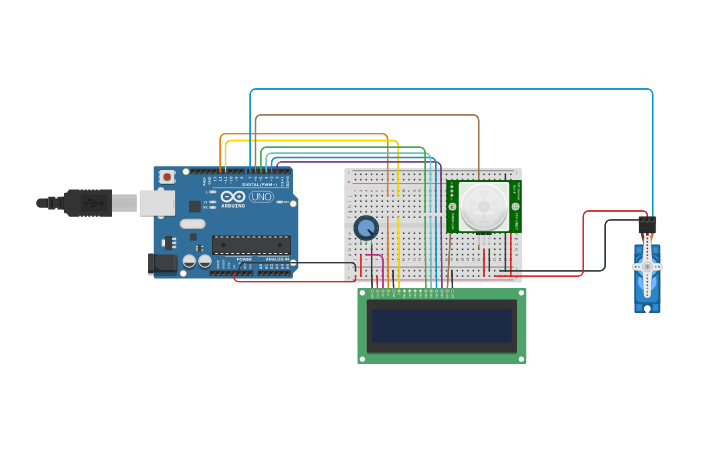 Circuit design Door System - Tinkercad