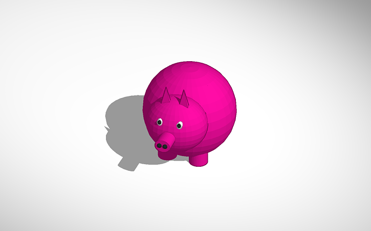 3D design pig project - Tinkercad