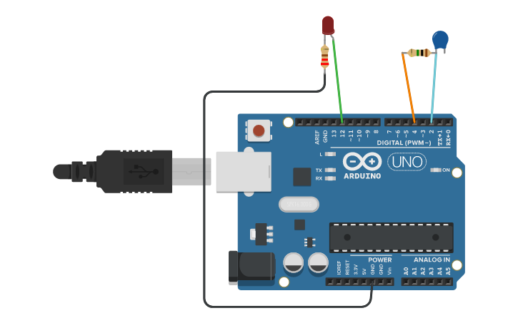 Circuit design Touch Sensor - Tinkercad