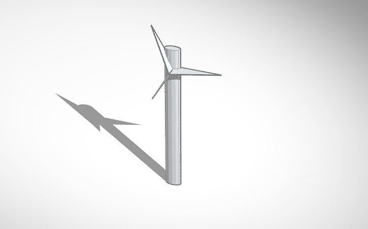 3D design wind turbine - Tinkercad