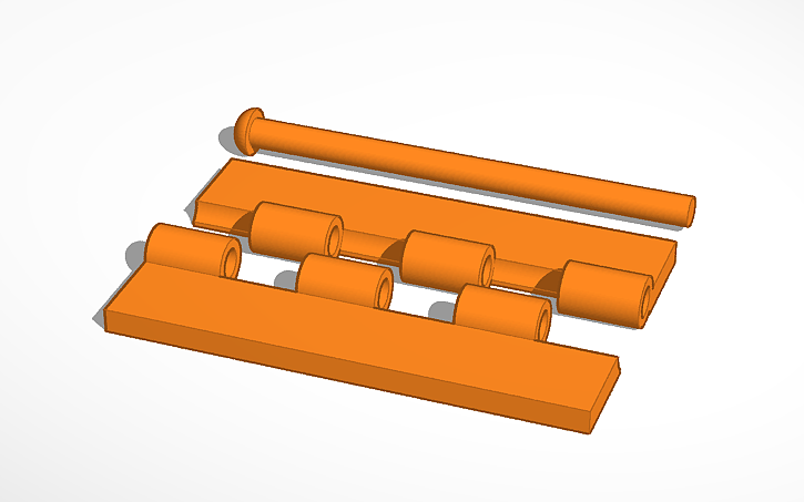 3D design 3D Printable Hinge - Tinkercad