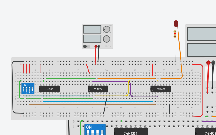 Circuit Design Using Basic Gates Tinkercad