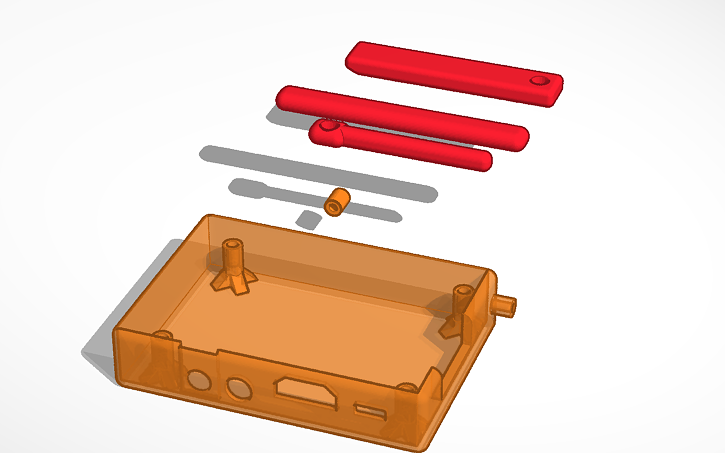 3D design LCD cover - Tinkercad