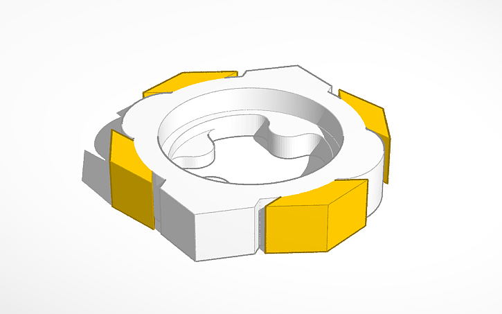 3D design Crown deadlock base - Tinkercad