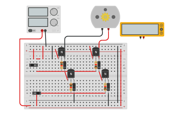 Circuit design Puente ''H'' - Tinkercad