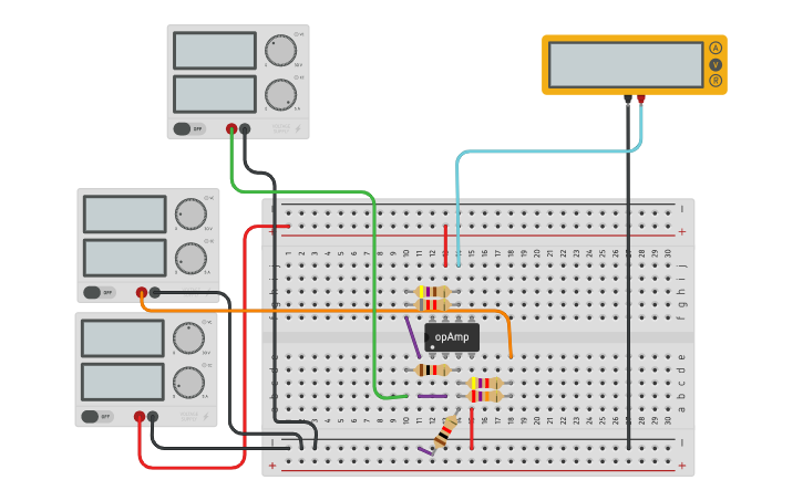 Circuit design Frecuencia a Voltaje - de 1 a 10 volts pasa a 1 a 5 volts | Tinkercad