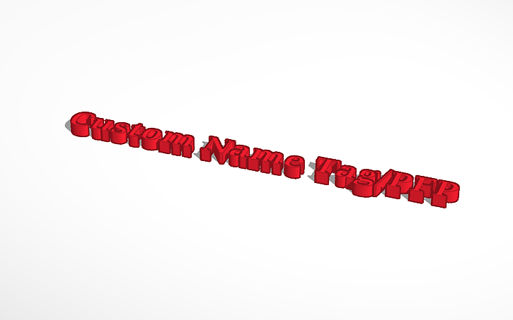 3D design Custom Name Tag/PFP | Tinkercad