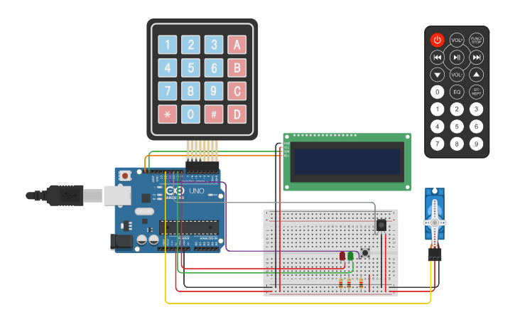 Circuit Design Password Lock Tinkercad