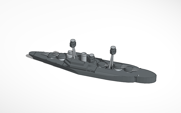 3D design USS Texas - Tinkercad