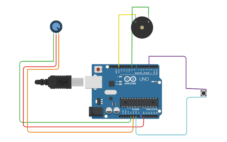 Circuit design Arduino-based Sound Volume Control System - Tinkercad