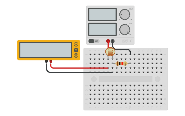 Circuit design Photoresistor - Tinkercad