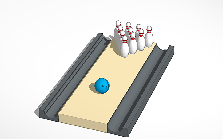 3D design BOWLING - Tinkercad