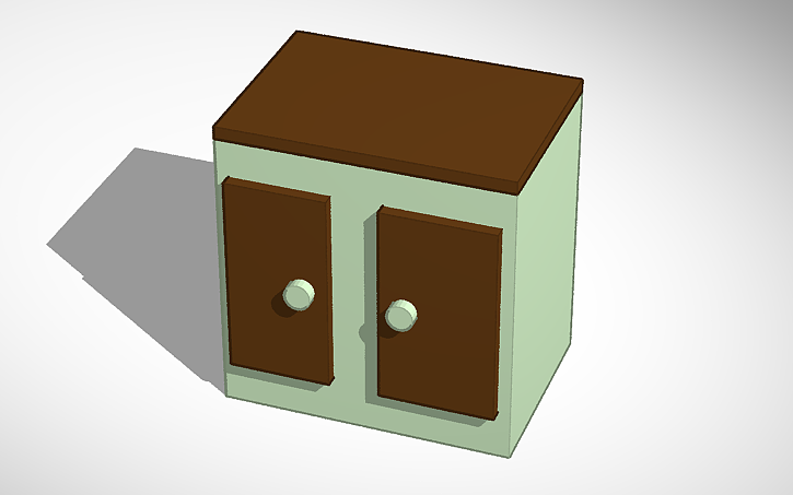 3D design Cabinet/Counter - Tinkercad