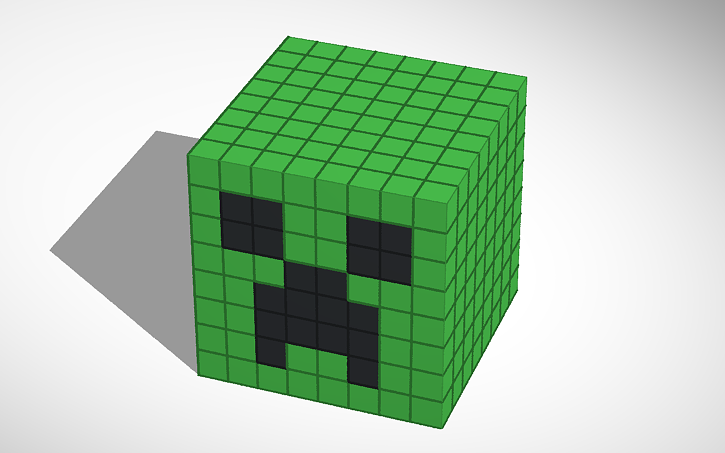 3D design Creeper Head - Tinkercad