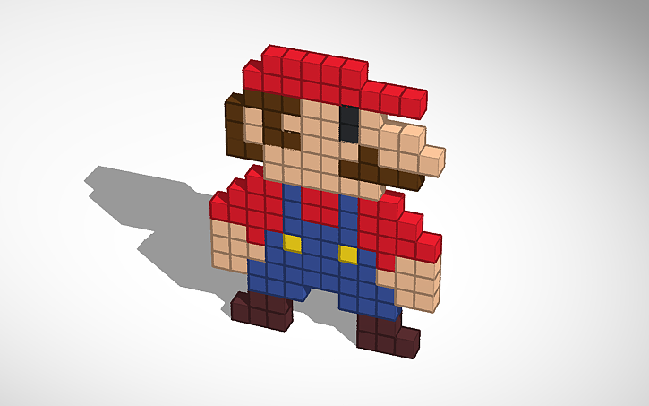 3D design Mario Pixel | Tinkercad