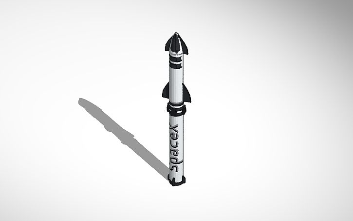 3D design SpaceX Starship - Tinkercad