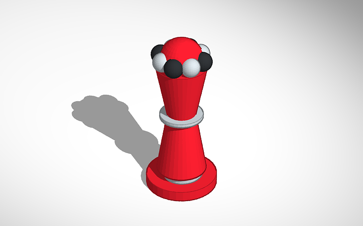 3D design Chess Queen - Tinkercad