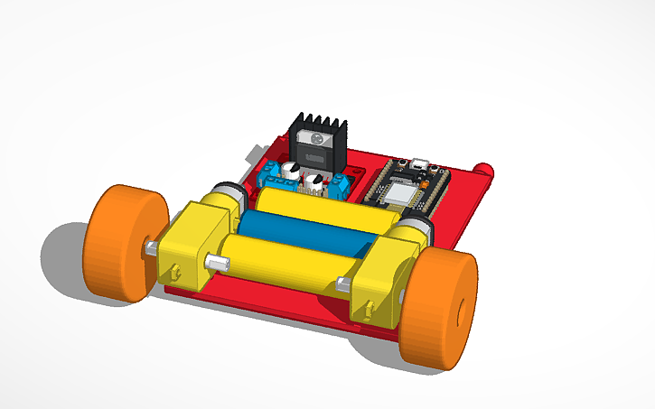 3D design ESP8266 WIFI CAR - Tinkercad