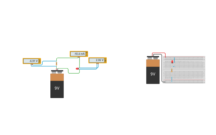 Circuit design Simple Circuit Analysys | Tinkercad
