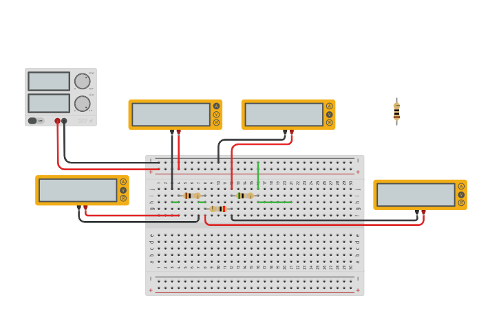 Circuit design ECC Circuito Série | Tinkercad