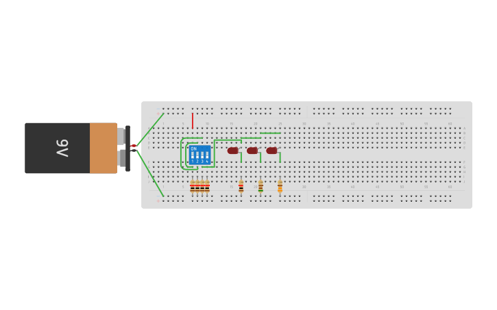 Circuit design AND CON DIPSWITCH - Tinkercad