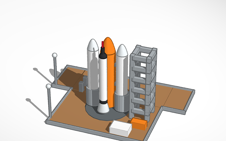 3D design SPACE SHUTTLE BASE - Tinkercad