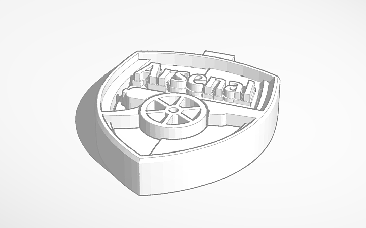 3D design Arsenal keychain - Tinkercad