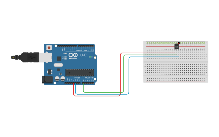 Circuit design Arduino Uno Sensor - Aufgabe 3 | Tinkercad Circuit design Arduino Uno Sensor - Aufgabe 3 | Tinkercad