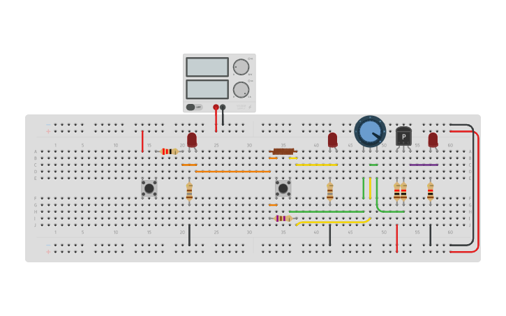 Circuit design On off - Tinkercad