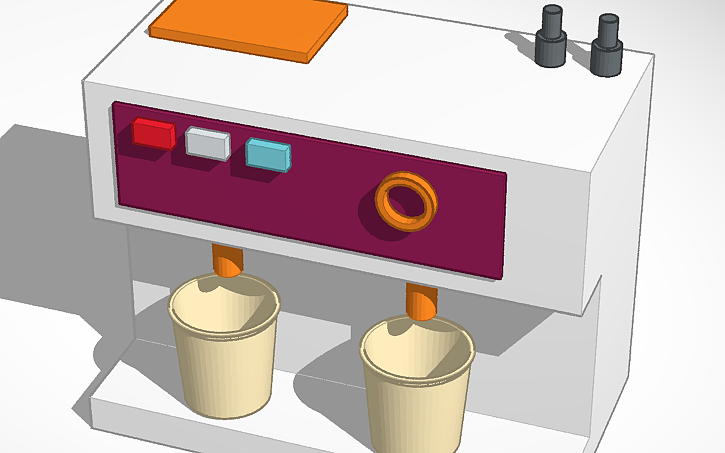 3D design Coffee Machine - Tinkercad