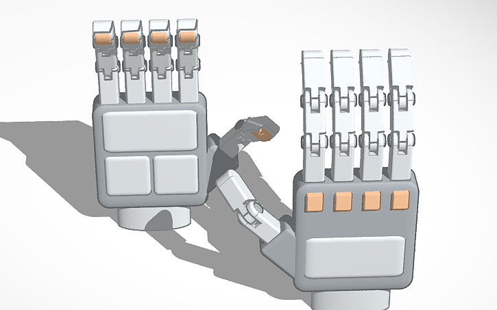 3D design ROBOT HAND - Tinkercad