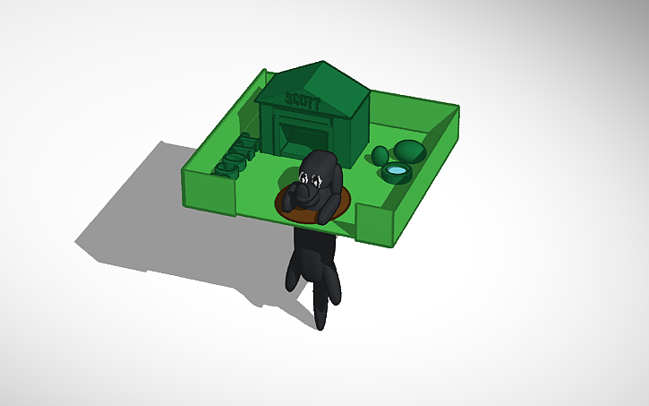 3D design Dog house & Dog | Tinkercad