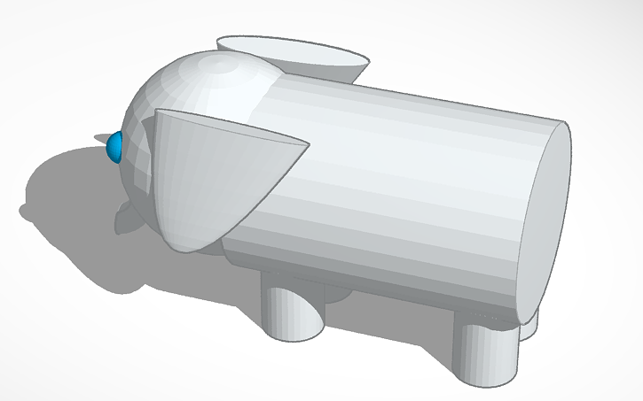 3D design African Elephant | Tinkercad