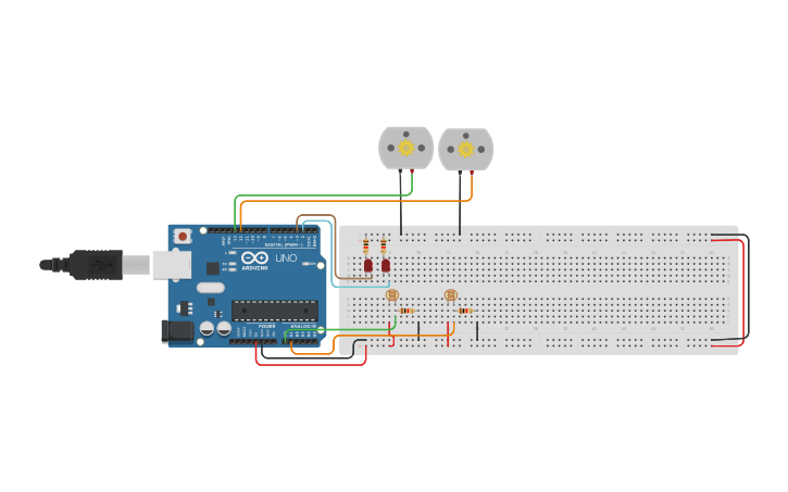 Circuit design experimento - Tinkercad