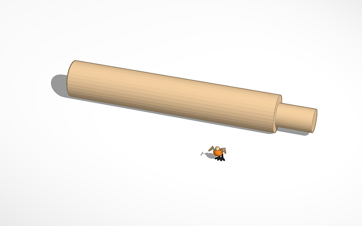 3D design the giant rolling pin | Tinkercad
