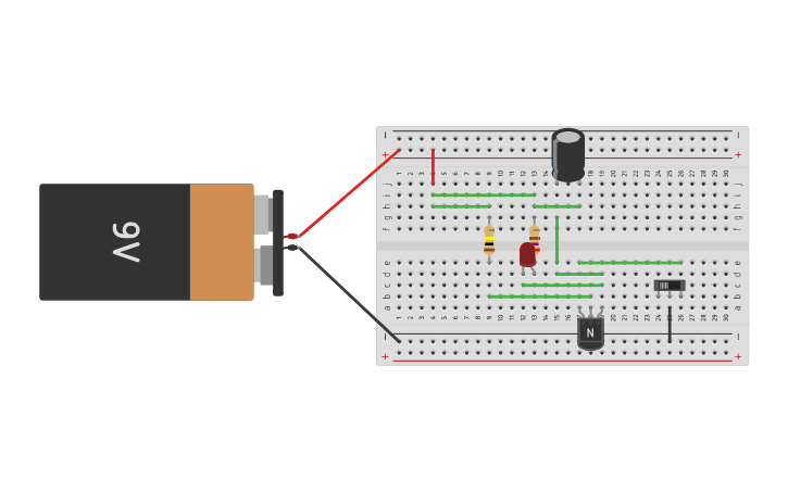 Circuit design Basic Transistor Circuit - Tinkercad