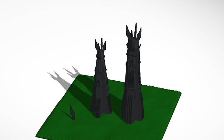 3D design the tower of isengard V1 and V2 - Tinkercad