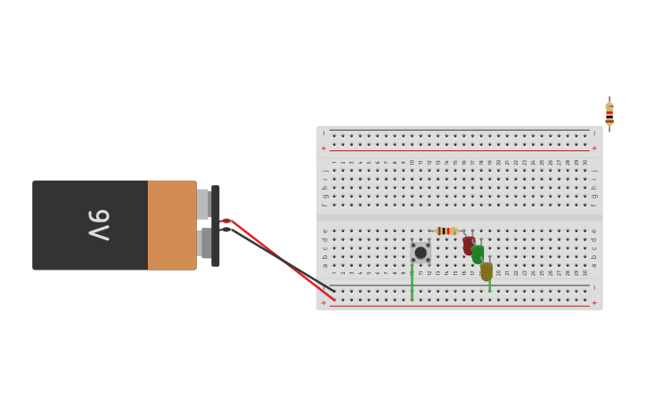 Circuit design circuito pulsante alissa verrengia | Tinkercad