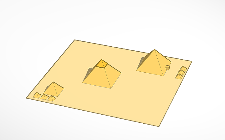 3D design Great Pyramids of Giza - Tinkercad