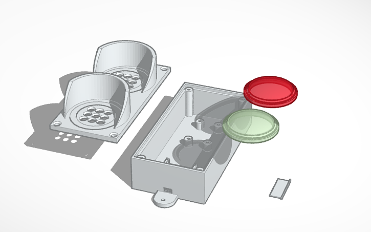 3D design Traffic Light - Tinkercad