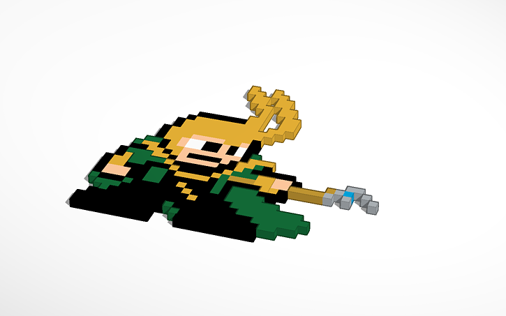 3D design 8-Bit Loki - Tinkercad